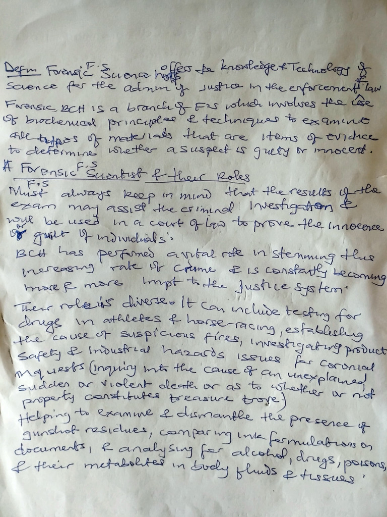 Introduction To Forensic Science | PDF