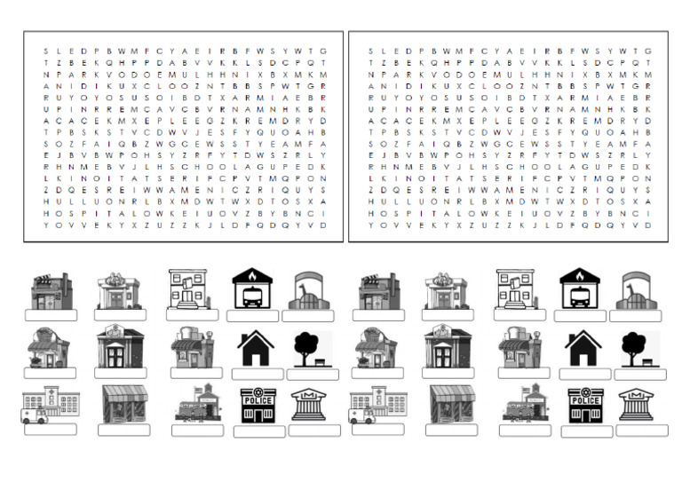 City Places Wordsearch.- | PDF