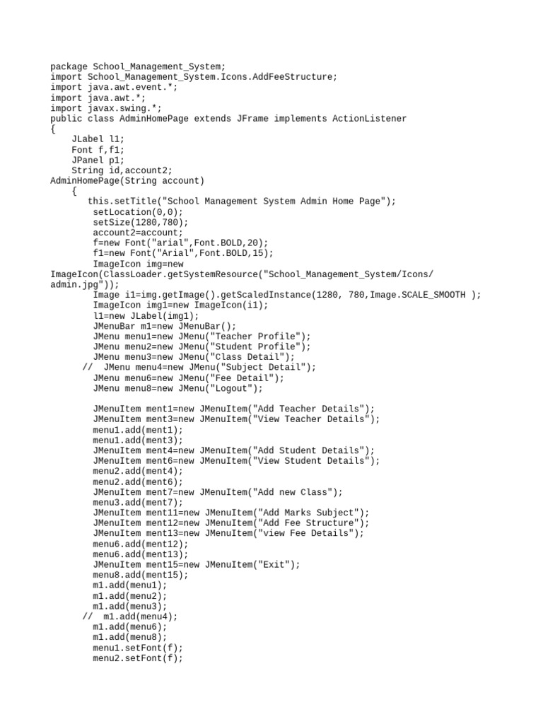 Admin Home Page | PDF | Typography | Text
