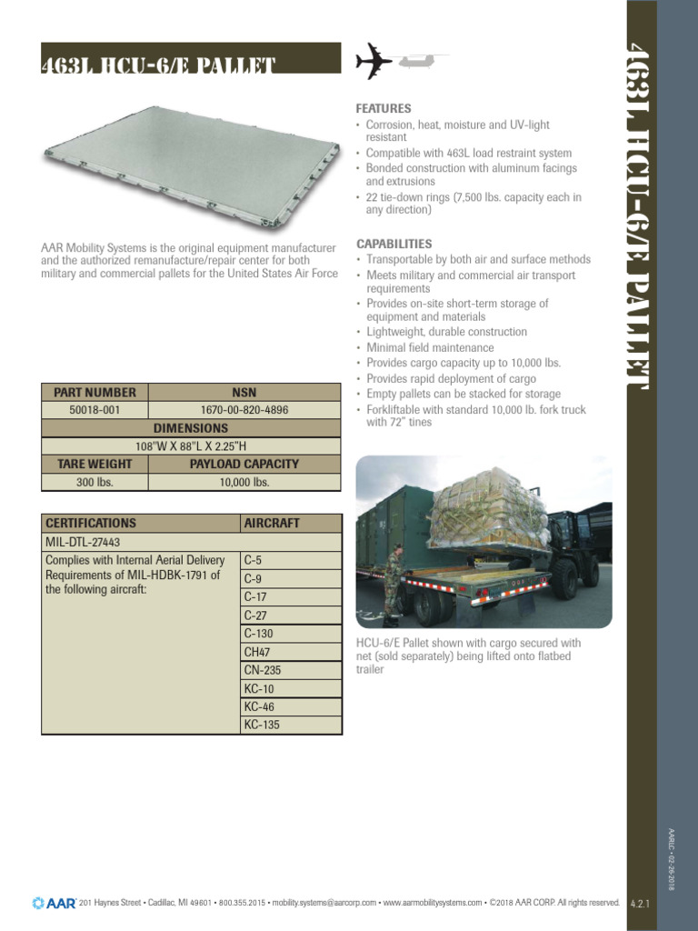 HCU-6E-463L-pallet-1 | PDF | Pallet | Cargo