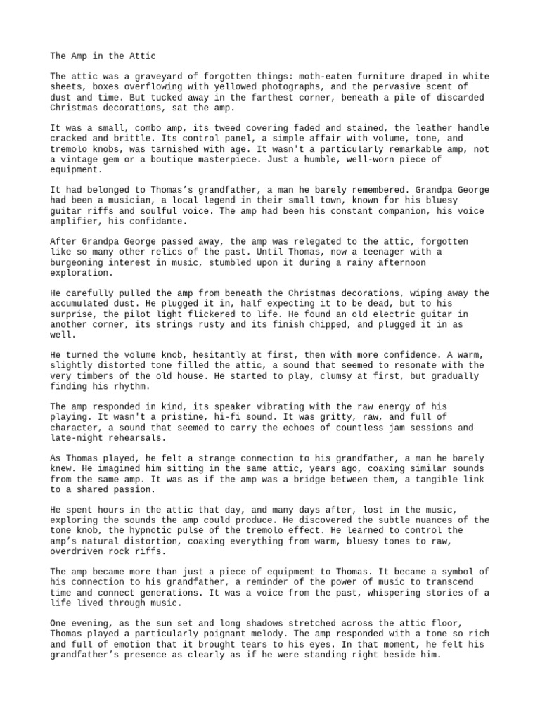 short story 4 | PDF | Musical Instruments | Music Technology