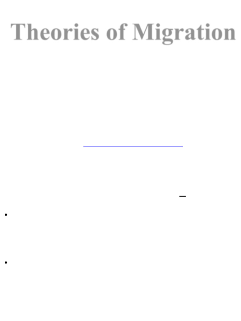 13. Theories of Migration | PDF | Human Migration | Gravity