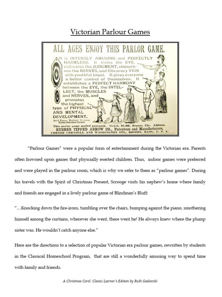 Victorian Parlour Games 3 | PDF