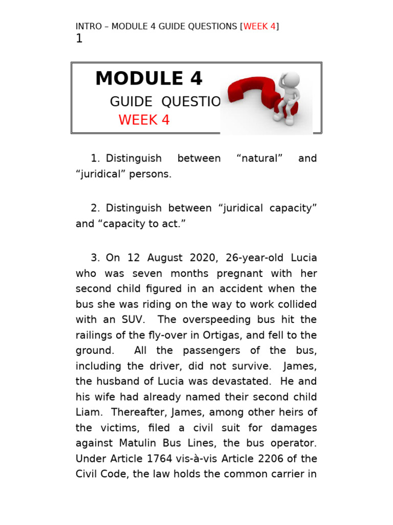 Week 3 - Guide Questions (Persons) | PDF | Pregnancy | Private Law