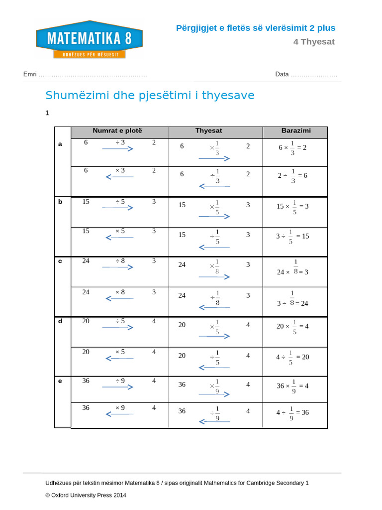 0408 - Flete Vleresimi 2 Plus - Pergjigjet - Thyesat | PDF