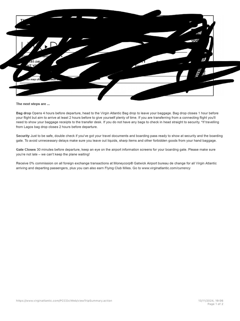 Check in | Virgin Atlantic | PDF