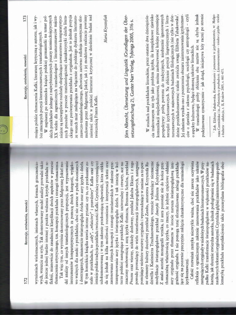 Albrecht_Recenzja | PDF