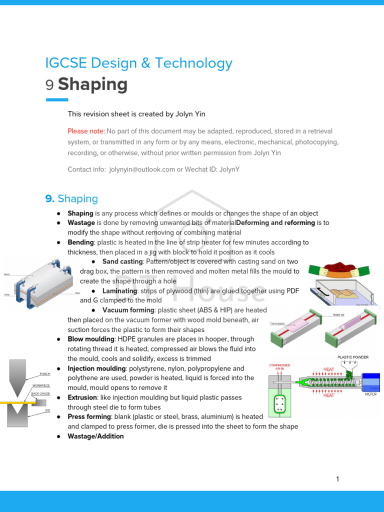9. Shaping | PDF | Blade | Screw