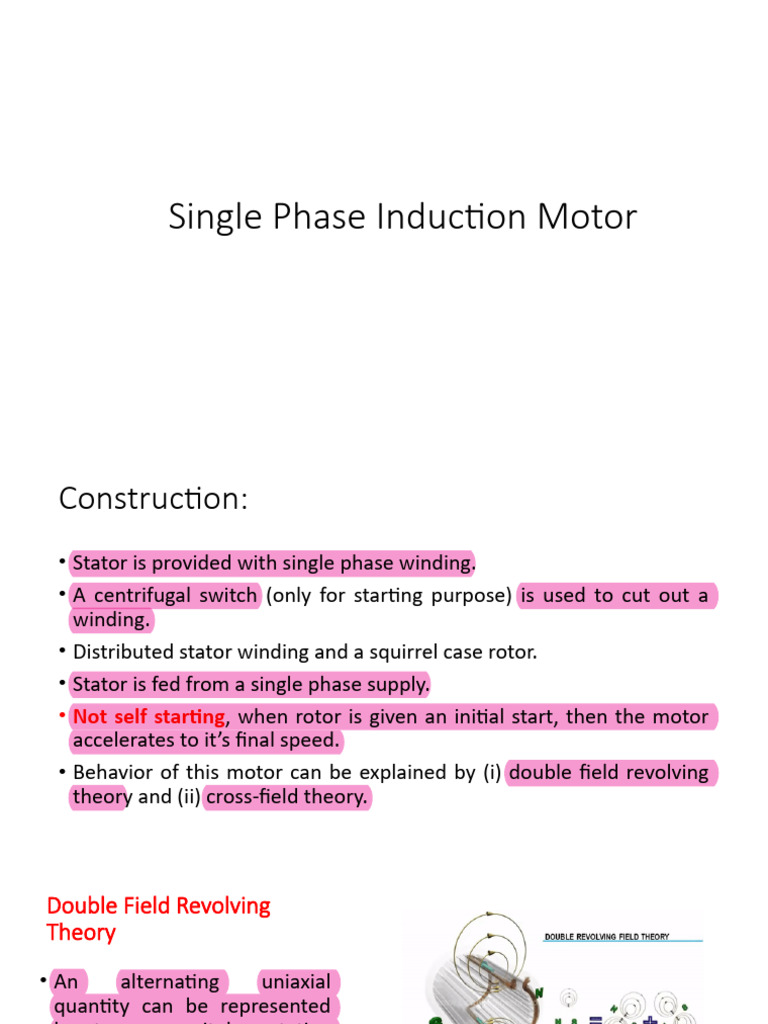 Single Phase Induction Motor | PDF | Electric Motor | Electrical Components