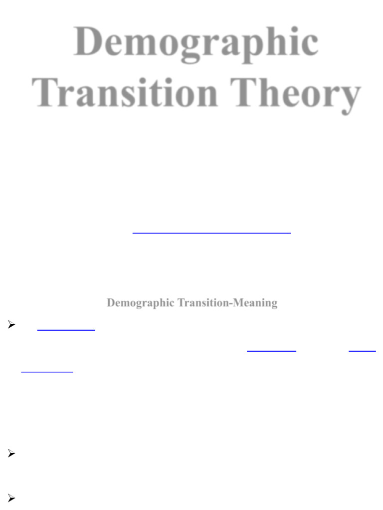 Understanding Demographic Transition Theory | PDF | Demography | Infant ...