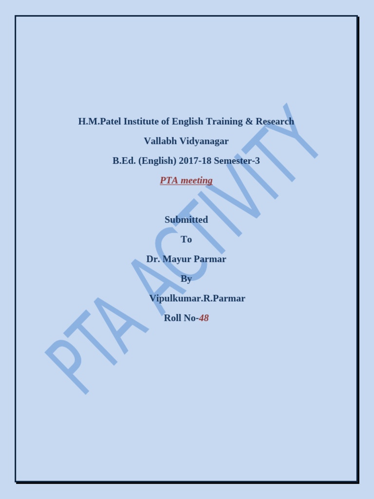 13 Pta | PDF | Teachers | Attitude (Psychology)