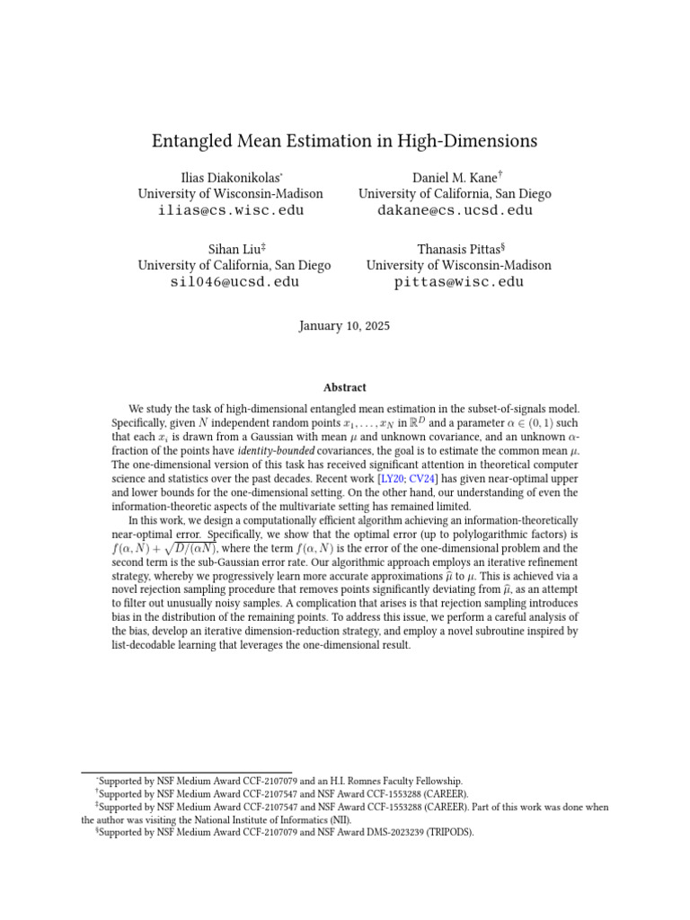 High-Dimensional Mean Estimation | PDF | Normal Distribution ...