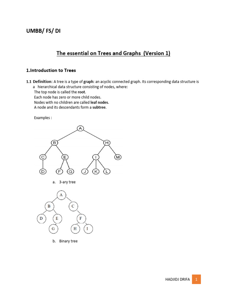 chapitre 4 Arbres-graphes english-ff | PDF | Combinatorics | Mathematical Relations