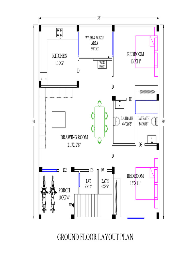 35X30 GF Layout Plan | PDF