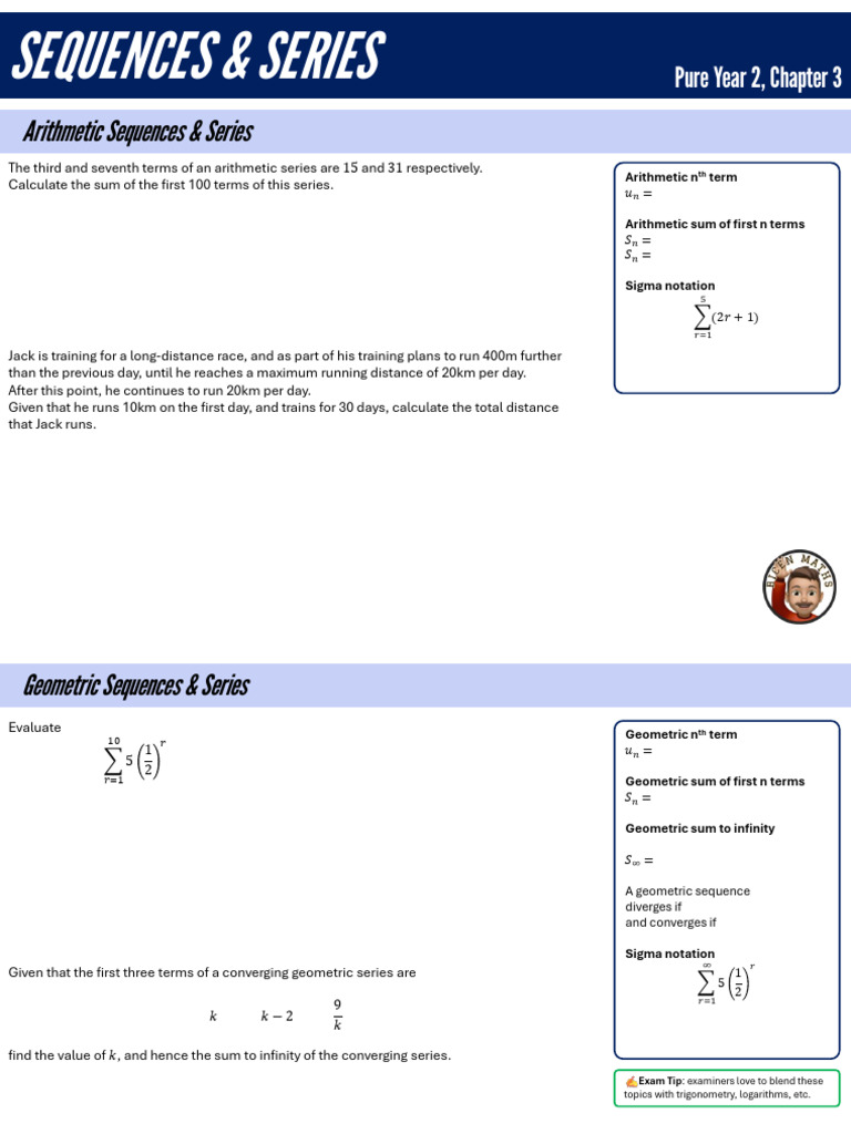 P2 Ch3 Sequences and Series | PDF | Sequence | Arithmetic