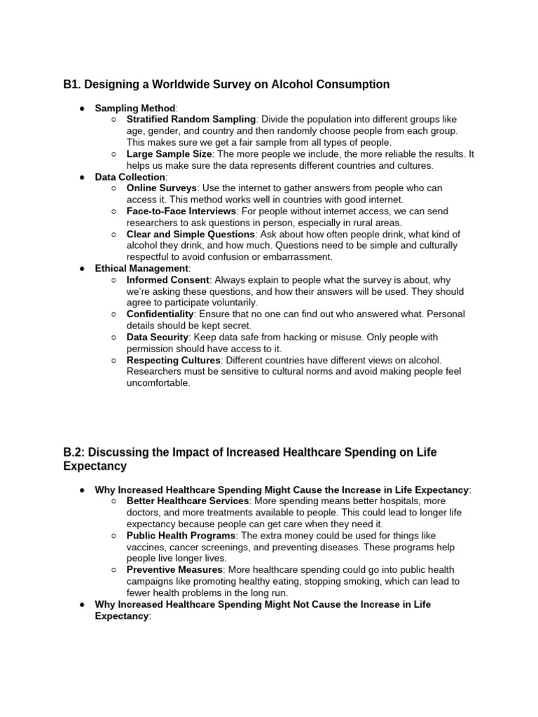Global Alcohol Survey Design and Impact Analysis | PDF | Sampling ...