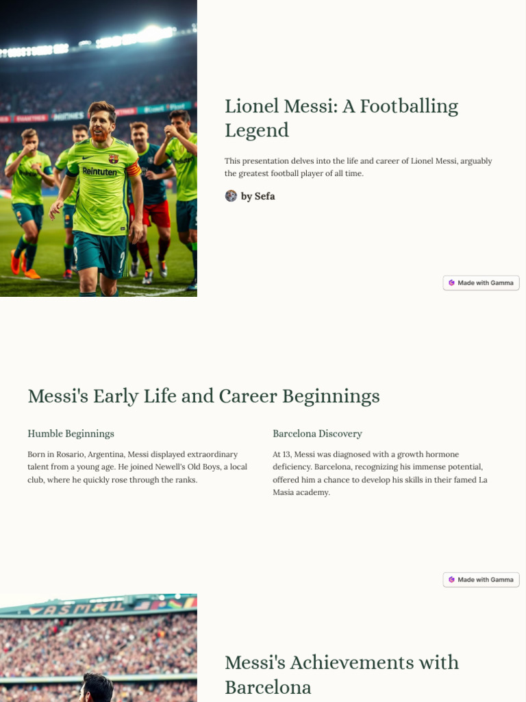 Messi: Rise of a Football Legend | PDF