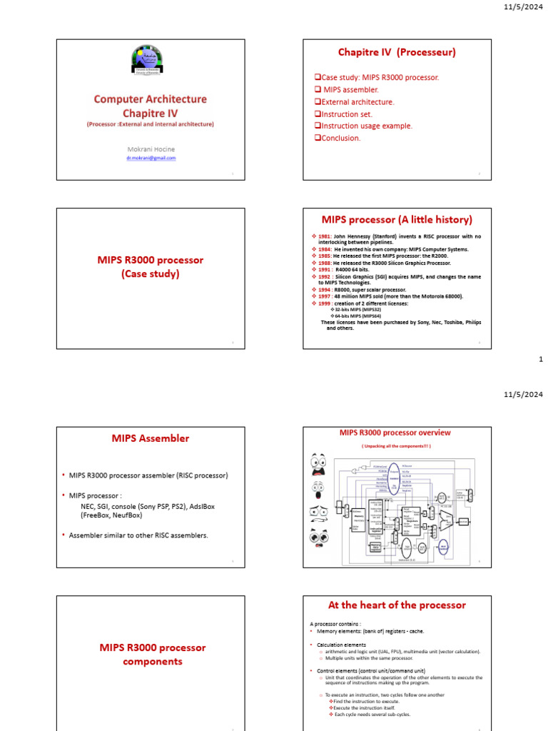 CH4 External and Internal Architecture Mips | PDF | Central Processing Unit | Computer Architecture