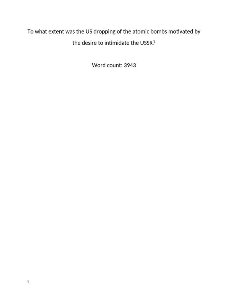 EE History Final Draft | PDF | Surrender Of Japan | Empire Of Japan