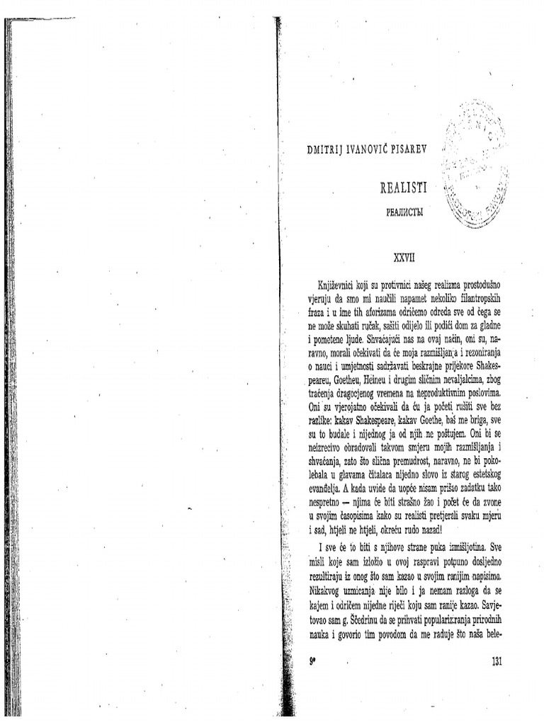 Pisarev Realisti | PDF