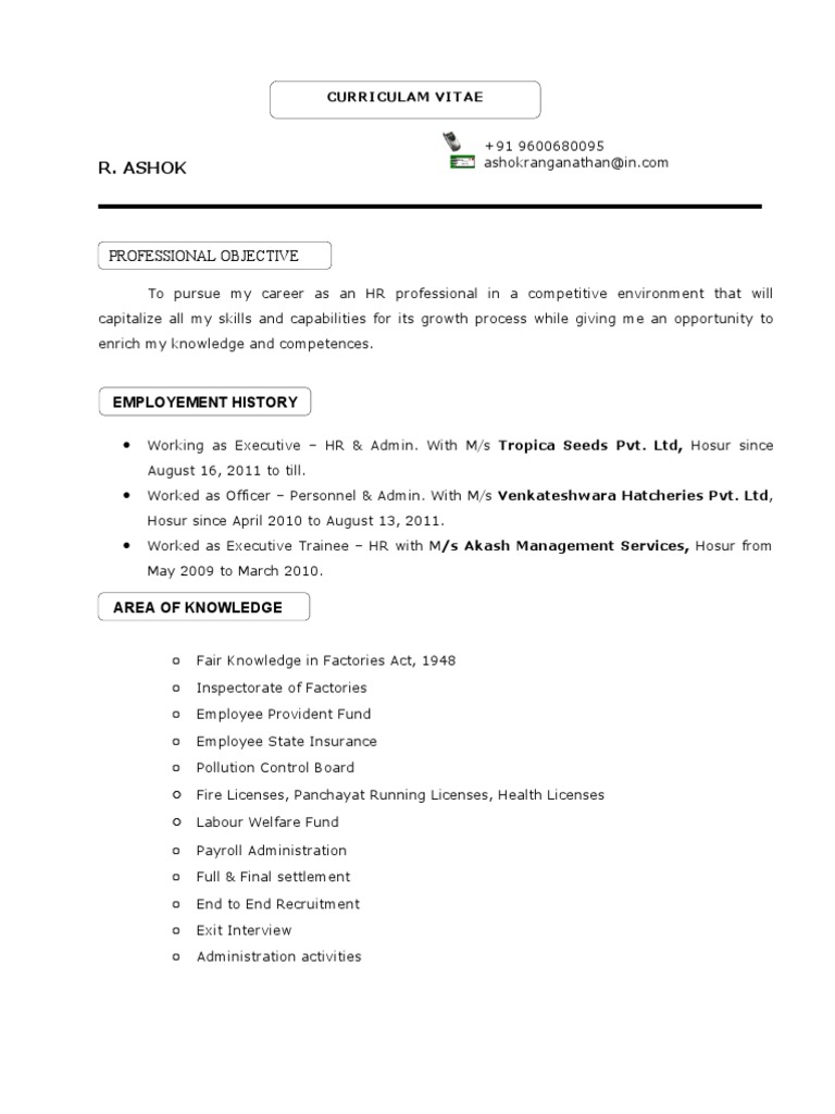 Ash CV Updated at TSPL | Test (Assessment) | University And College ...