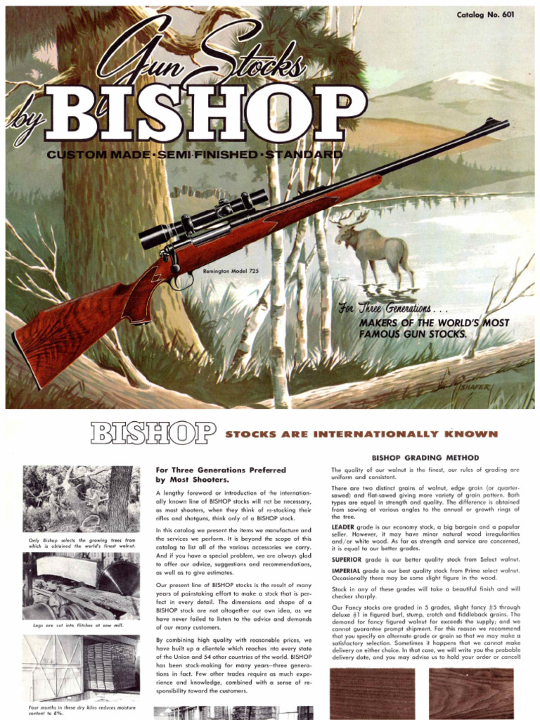 Bishop Gun Stocks Catalog 601 | PDF | Rifle | Projectile Weapons