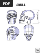 Goat Skull Headdress 3D Papercraft Mask Template - Wintercroft - Anna's ...