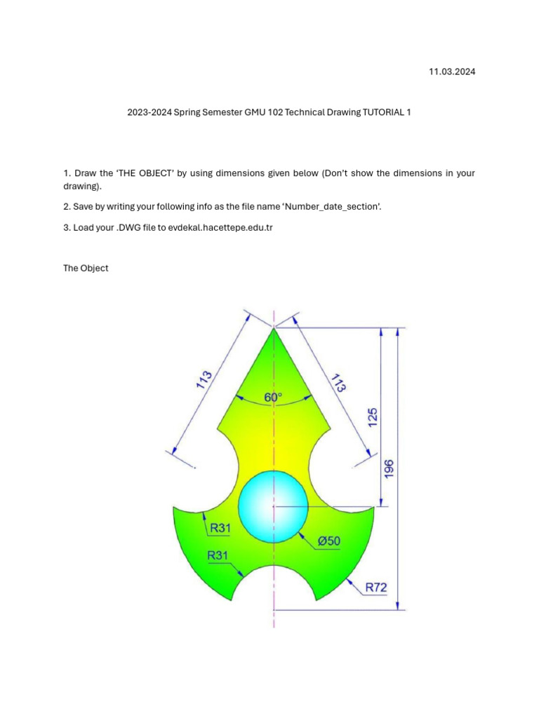 GMU 102 Technical Drawing Guide | PDF