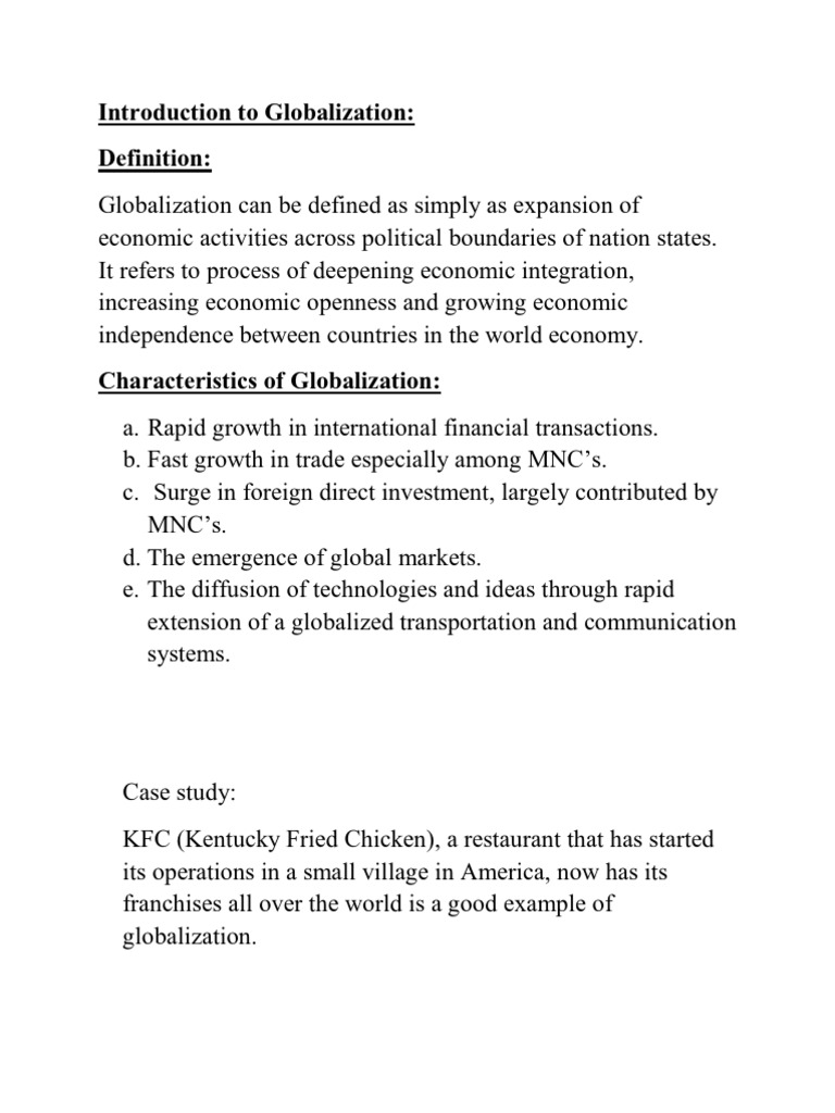 Globalization | PDF