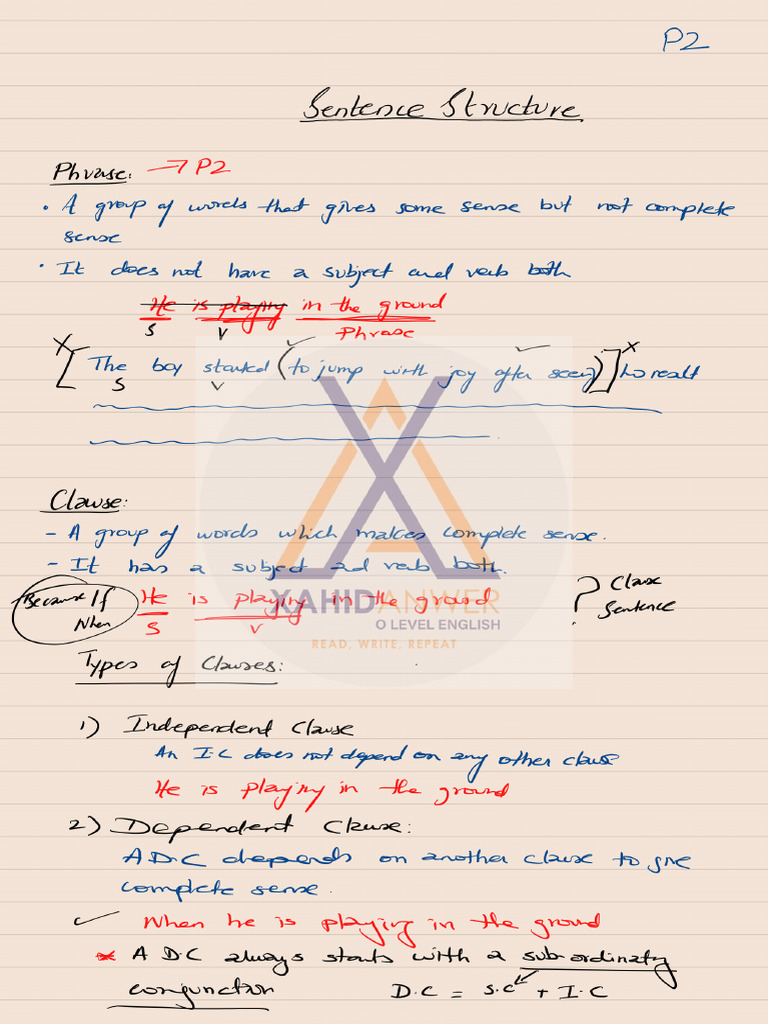 Sentence Structure | PDF