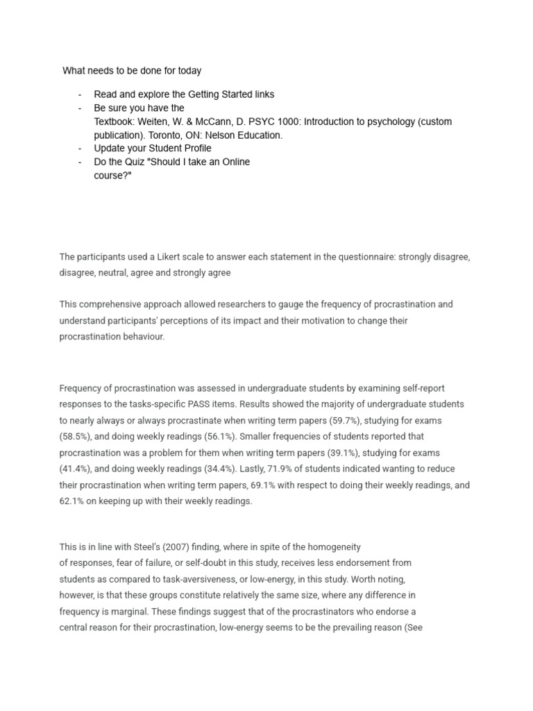 introduction psyc 1000 | PDF