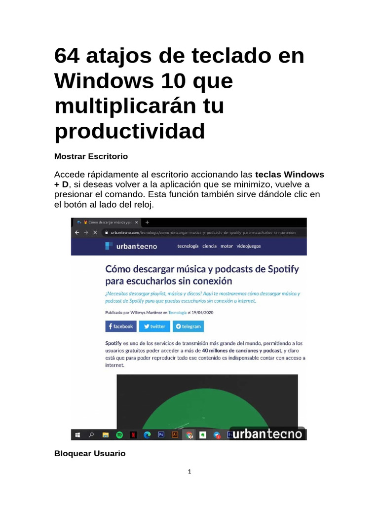 64f atajos de teclado en Windows 10 que multiplicarán tu productividad ...