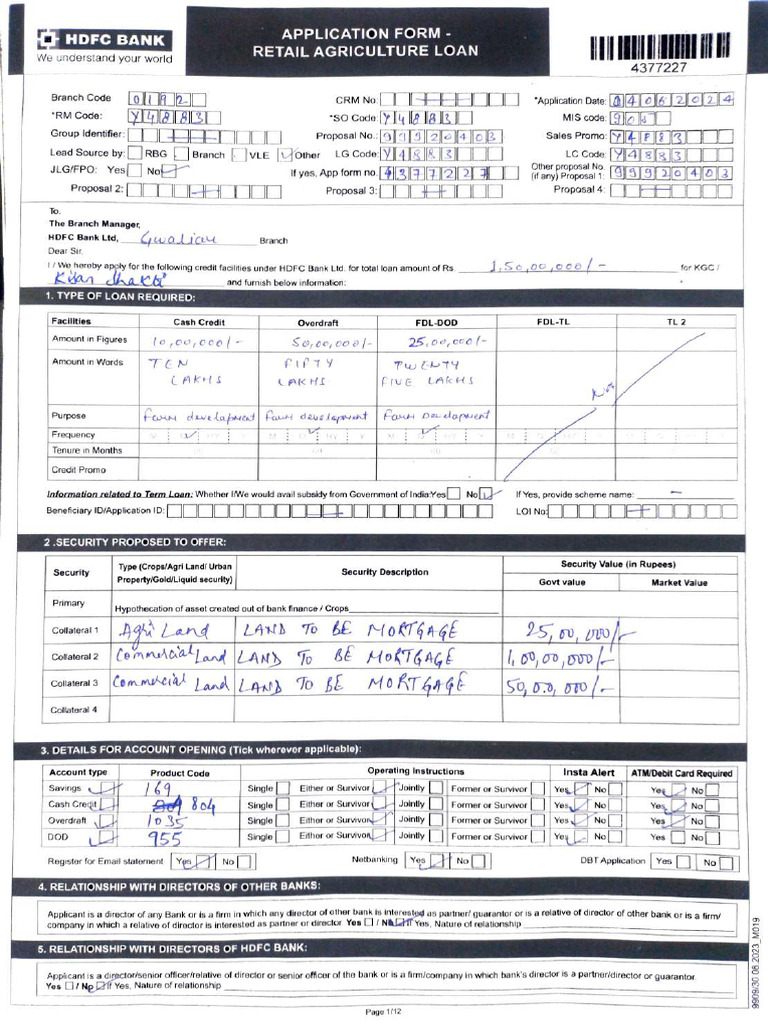 Abdul Waris Form - Compressed | PDF | Banks | Identity Document