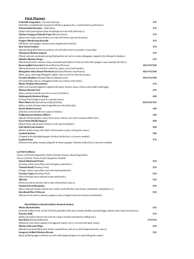 Food Menu with price | PDF | Sauce | Pasta