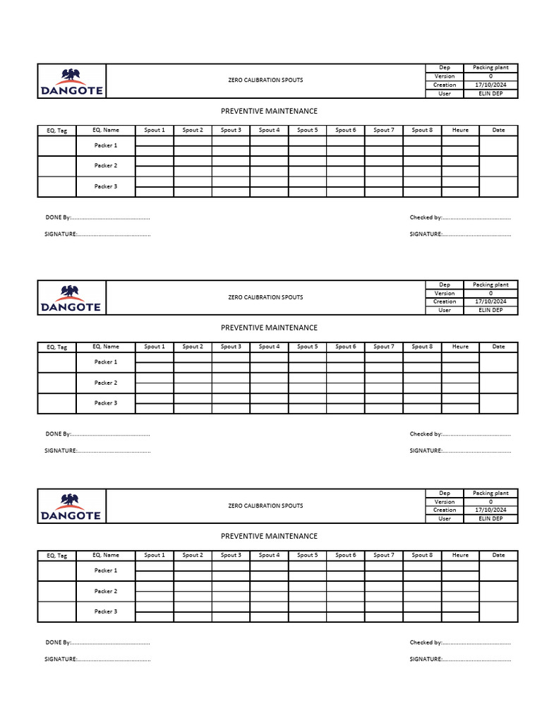 ZERO CALIBRATION FILE DCC 2024 | PDF