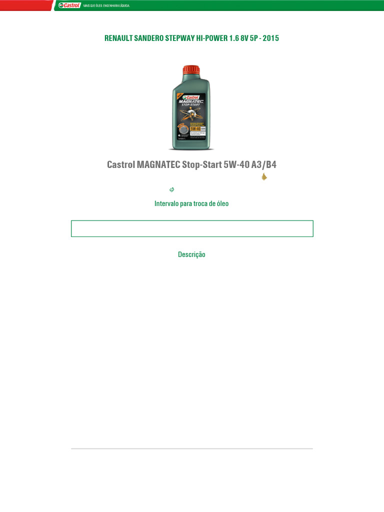 2021-06-22-20-01_castrol_oil_selector | PDF | Óleo de motor