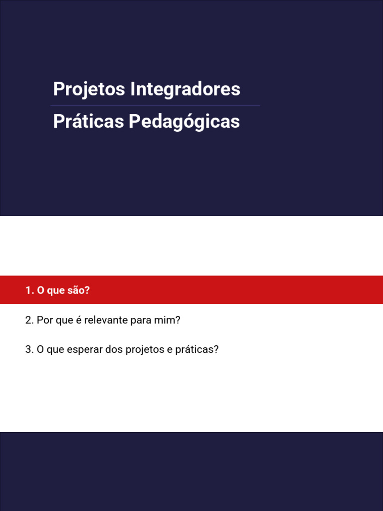 Slide - Projeto Integrador | PDF