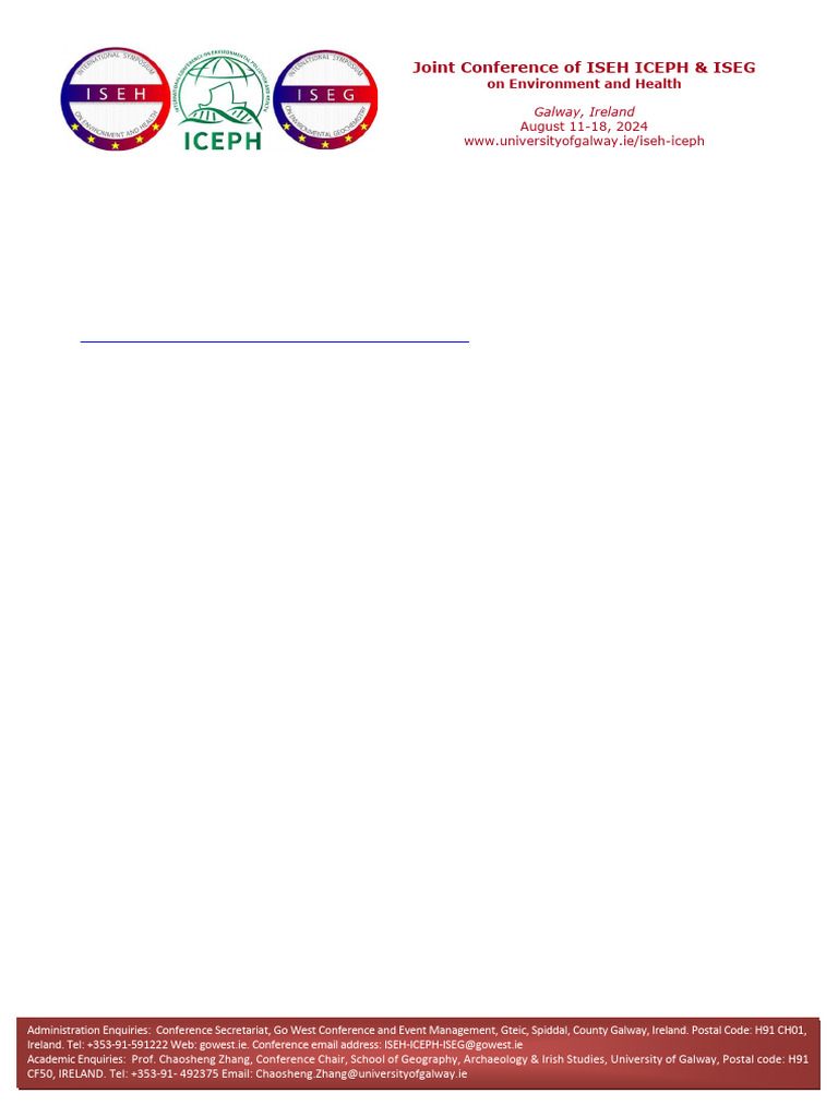 Guidelines for Session Chairs ISEH ICEPH ISEG | PDF | Software | Computing
