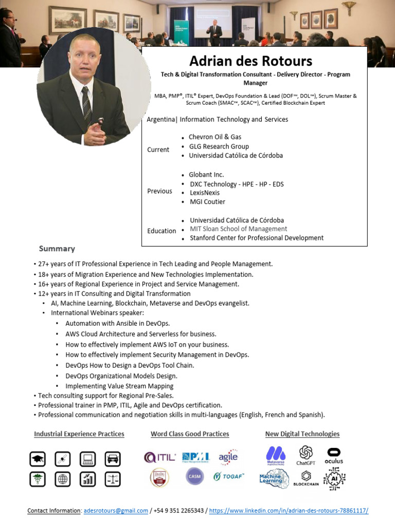 Resume Adrian Des Rotours 2024 | PDF | Business | Computing