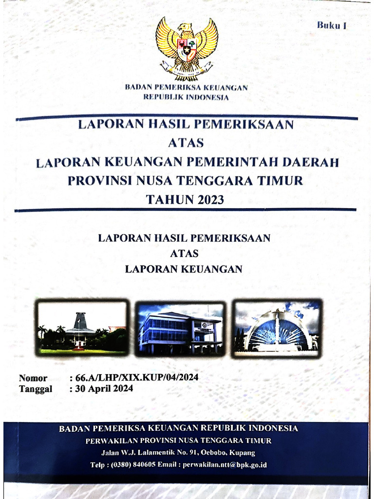 Laporan Keuangan Pemerintah Daerah Audited Tahun Anggaran 2023 | PDF
