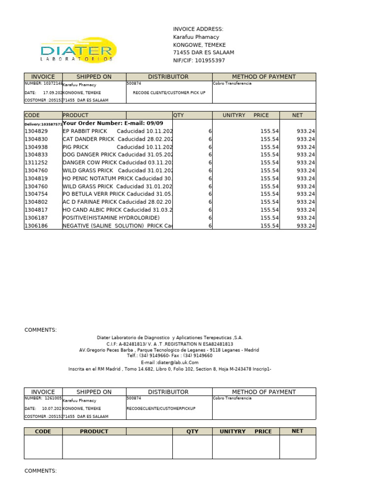 Amended Invoice by Mussa | PDF