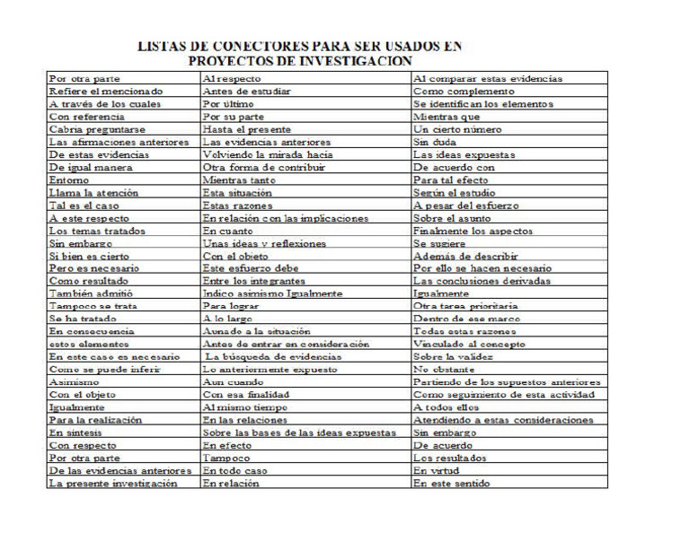 Lista de Conectivos 24-25 | PDF