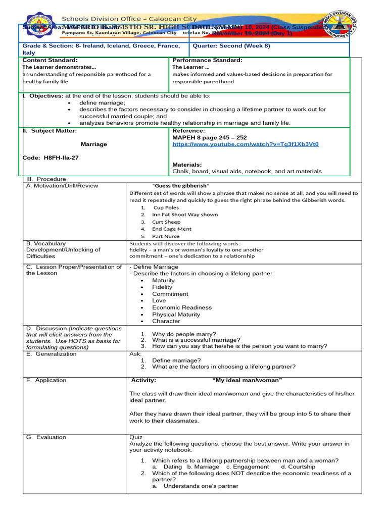 Health_Q2-week8 | PDF | Pregnancy | Uterus