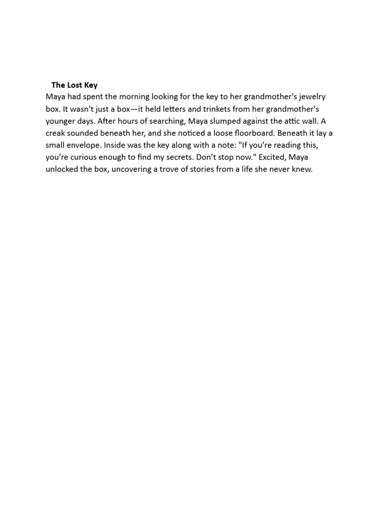 The Lost Key | PDF