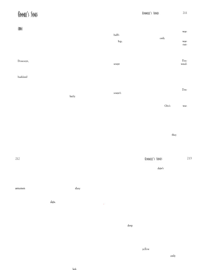 GIMMILE'S SONG - Charles R. Saunders | PDF