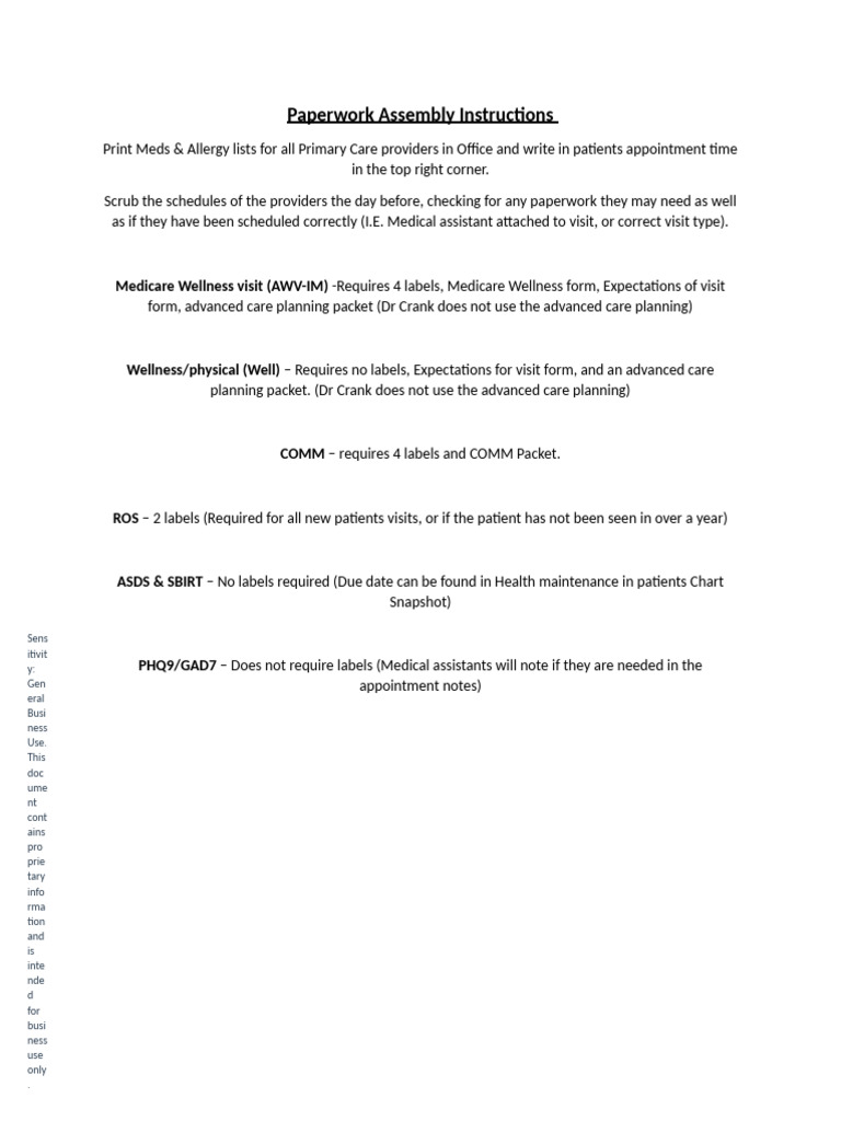 Paperwork Assembly Instructions 2024 | PDF