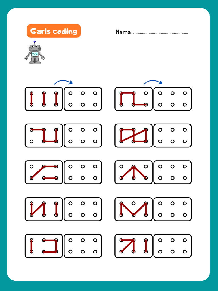 Line Coding Activity Worksheet Activity Primary School Attention ...