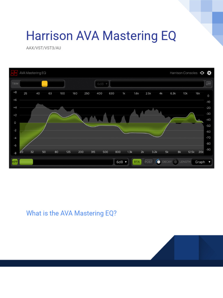 Harrison AVA Mastering EQ | PDF | Equalization (Audio) | Computer File