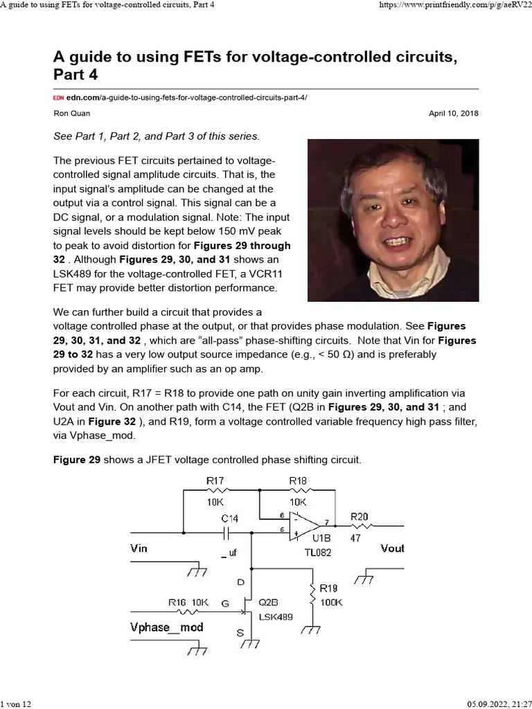 A Guide To Using FETs For Voltage Controlled Circuits - Part 4 | PDF | Amplifier | Electrical ...