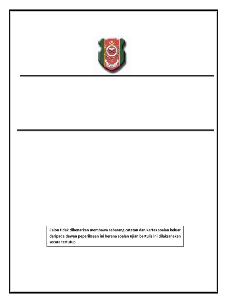 Soalan Ujian Sarjan Krs 2024 | PDF